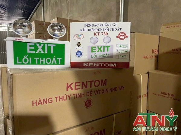 Đèn exit và sự cố Kentom KT730 kết hợp hai trong một kiểm định cấp